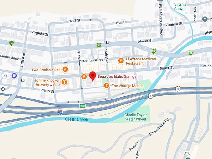 16. beau jo's idaho springs map