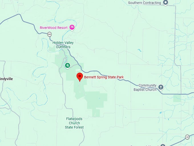 16. bennett spring state park map