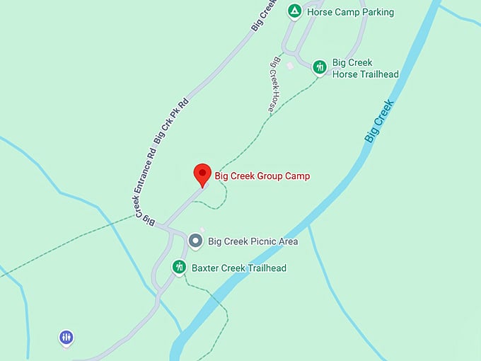 16. big creek group camp map
