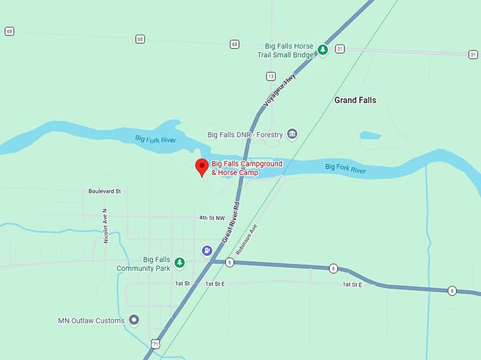 16. big falls campground & horse camp map