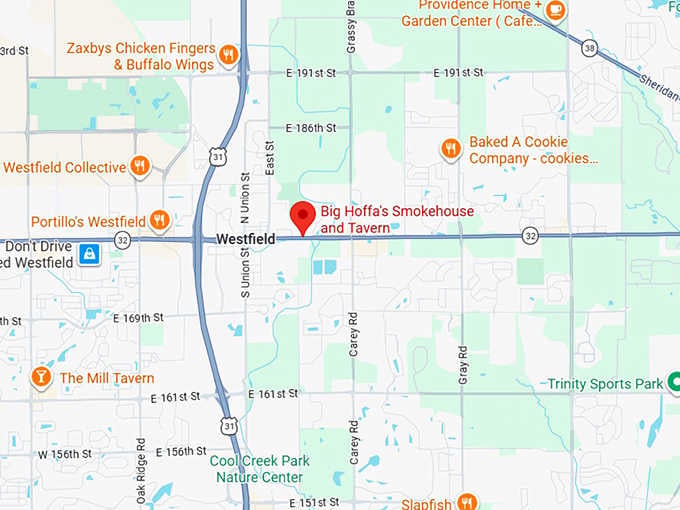 16. big hoffa's smokehouse and tavern map
