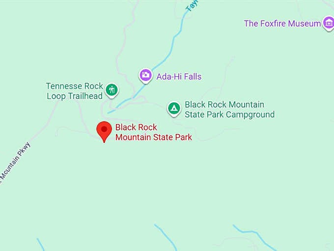 16. black rock mountain state park map