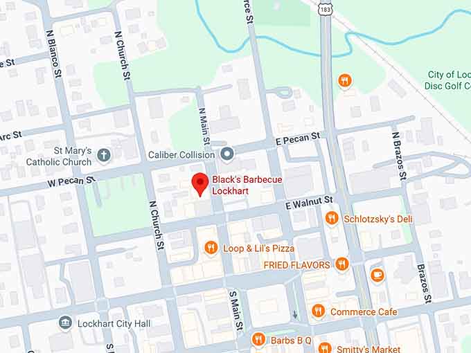 16. black's barbecue lockhart map