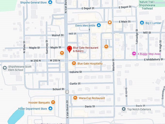 16. blue gate restaurant & bakery map