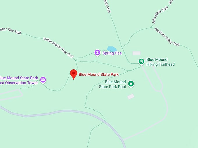 16. blue mound state park map