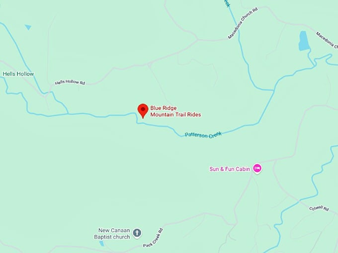 16. blue ridge mountain trail rides map