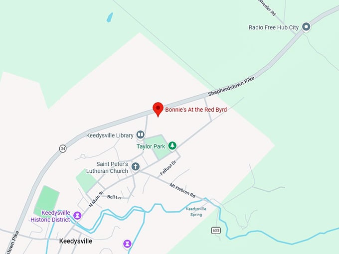 16. bonnie's at the red byrd map