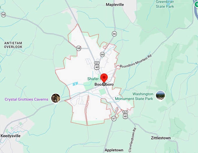 16. boonsboro, md map