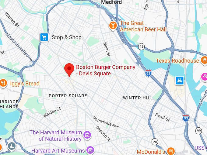 16. boston burger company davis square map