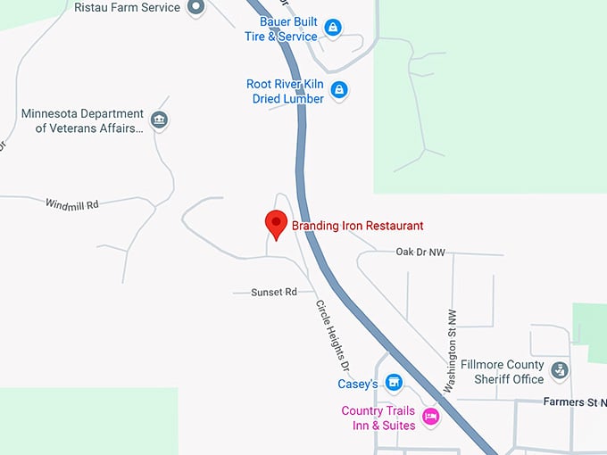 16. branding iron restaurant map