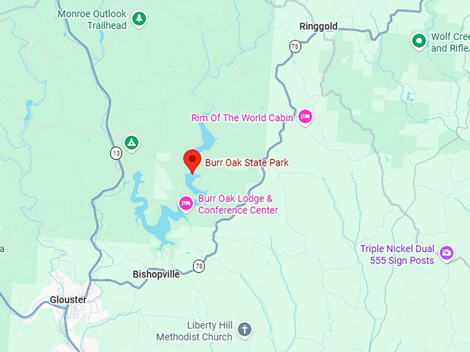 16. burr oak state park map
