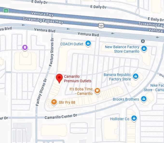 16. camarillo premium outlets map