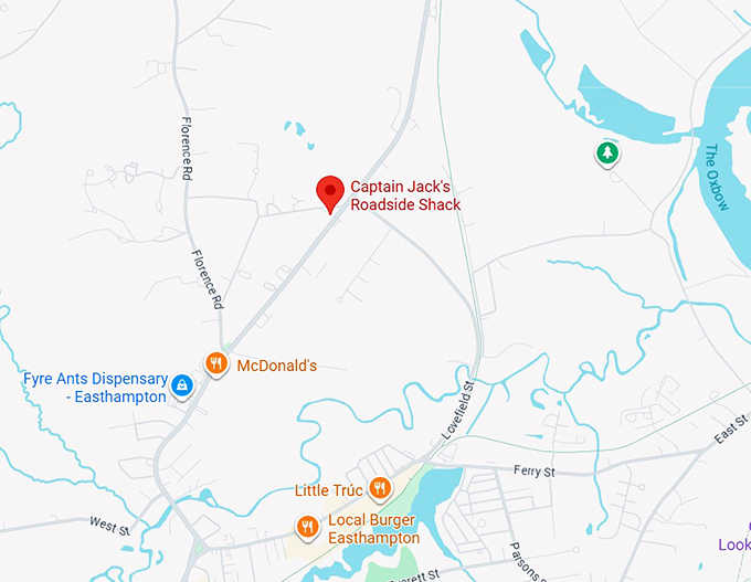 16. captain jack's roadside shack map