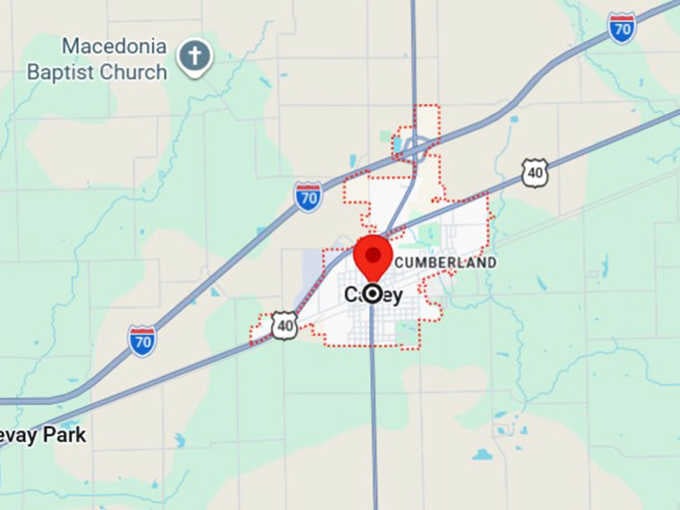 16. casey, il map