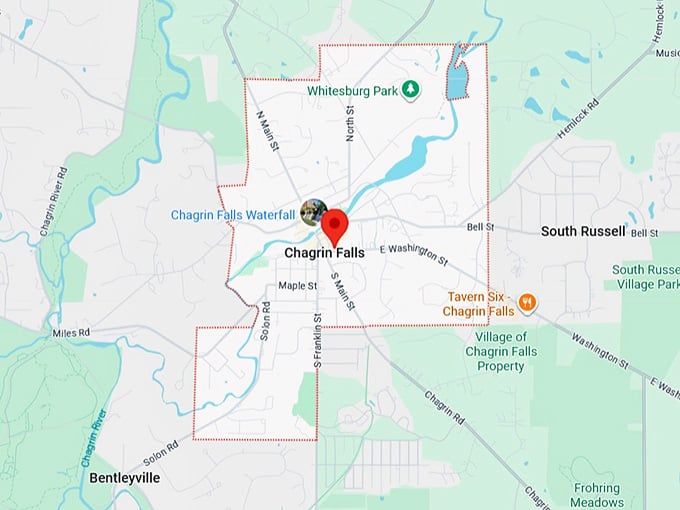 16. chagrin falls, oh map