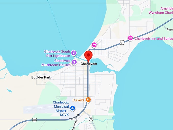 16. charlevoix mi map