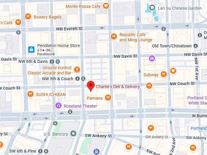 16. charlie's deli & delivery map