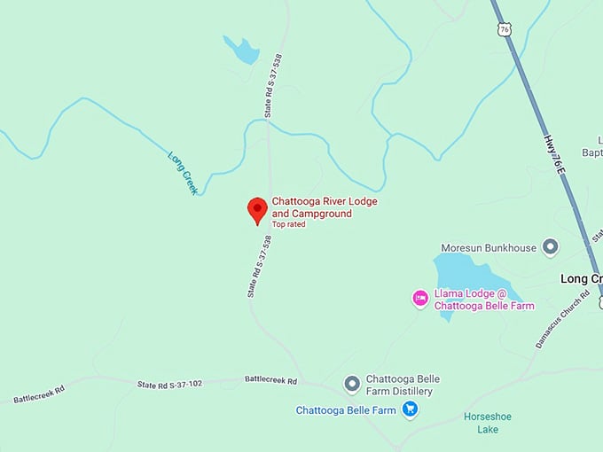 16. chattooga river lodge and campground map