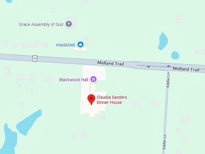 16. claudia sanders dinner house map