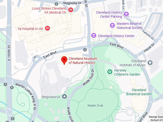 16. cleveland museum of natural history map