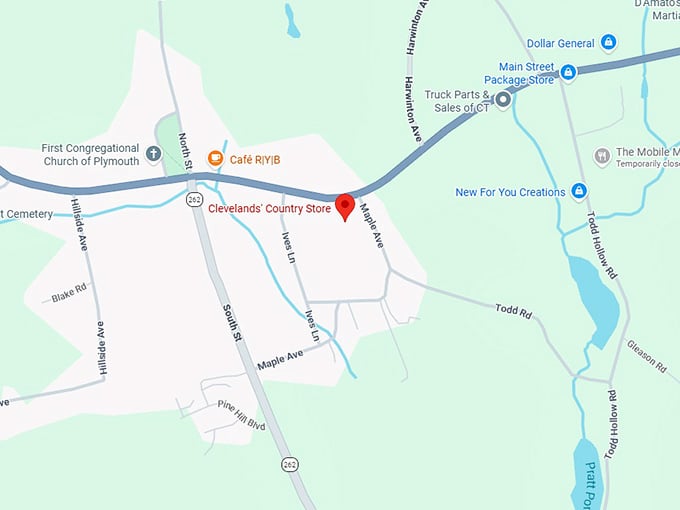 16. clevelands' country store map