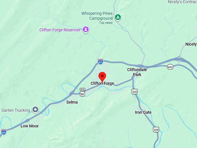16. clifton forge va map