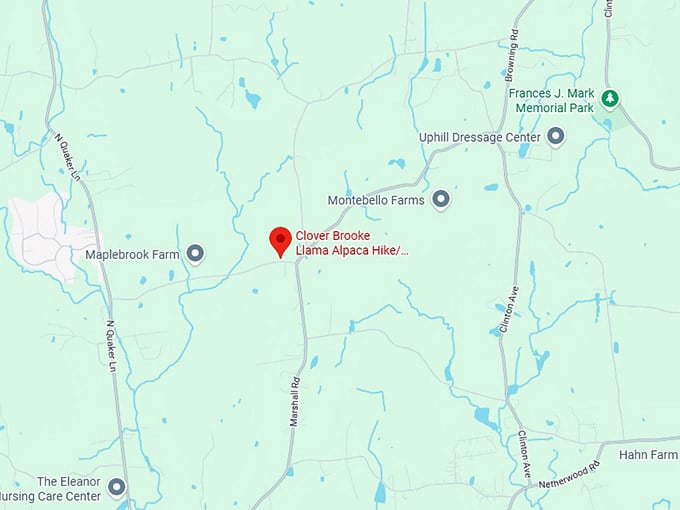 16. clover brooke llama alpaca hike goat walk farm map