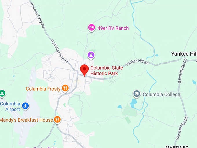 16. columbia state historic park map
