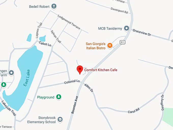 16. comfort kitchen cafe map