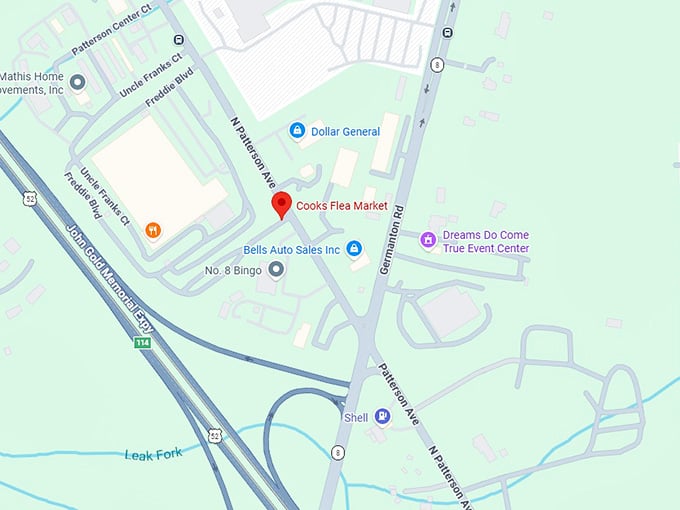 16. cooks flea market map