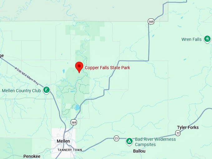 16. copper falls state park map