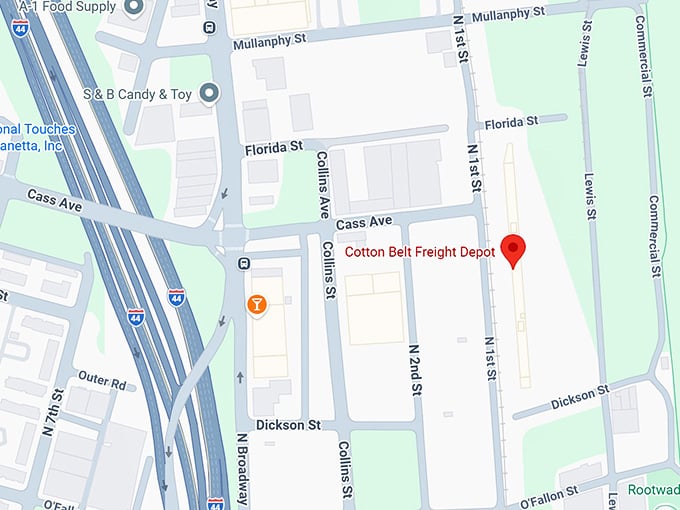 16. cotton belt freight depot map