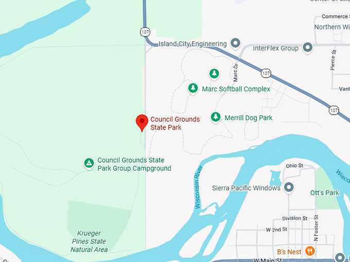 16. council grounds state park map