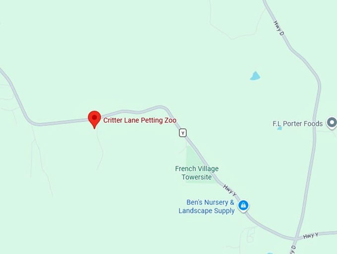 16. critter lane petting zoo map