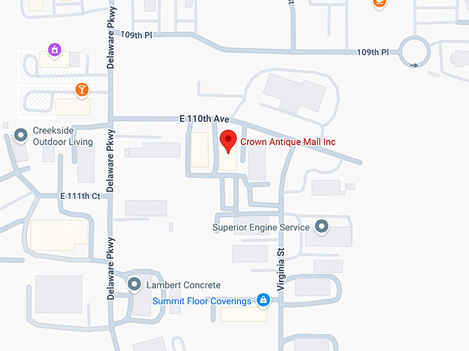 16. crown antique mall inc. map