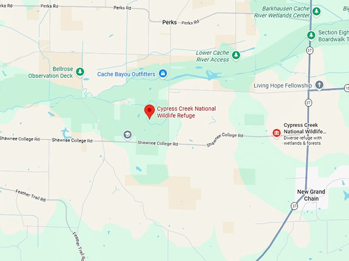 16. cypress creek national wildlife refuge map