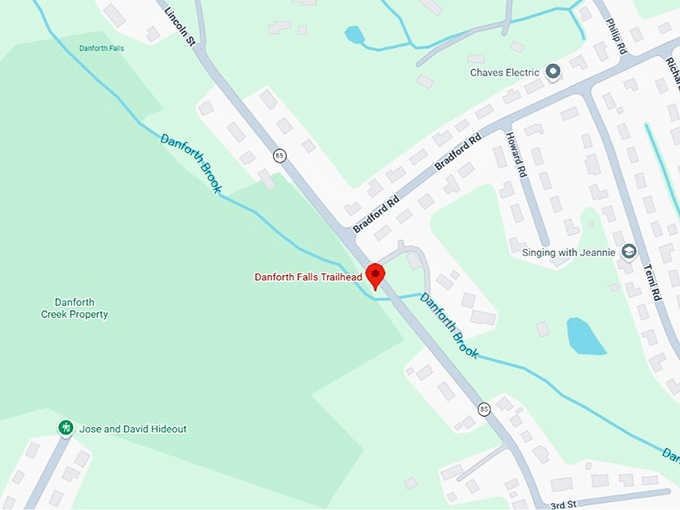 16. danforth falls loop trail map