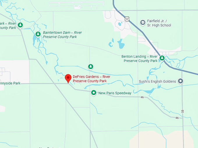 16. defries gardens ‒ river preserve county park map