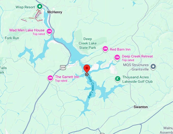 16. deep creek lake map