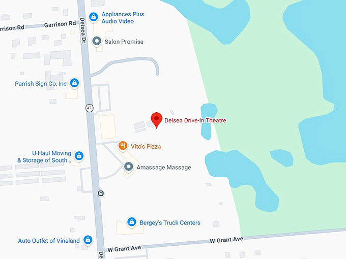 16. delsea drive in theatre map