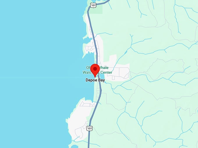 16. depoe bay or map