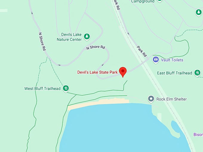 16. devil's lake state park map