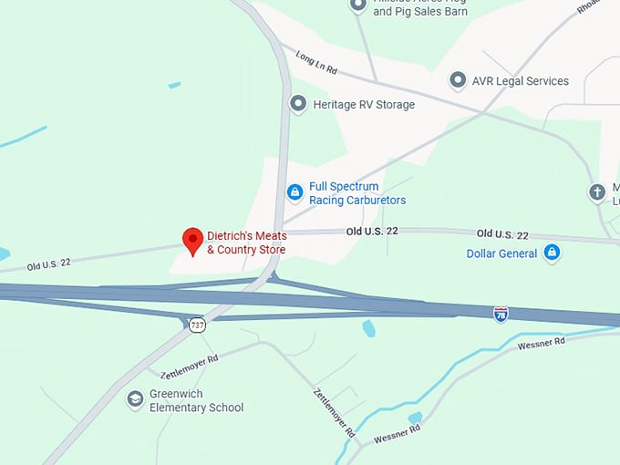 16. dietrich's meats & country store map