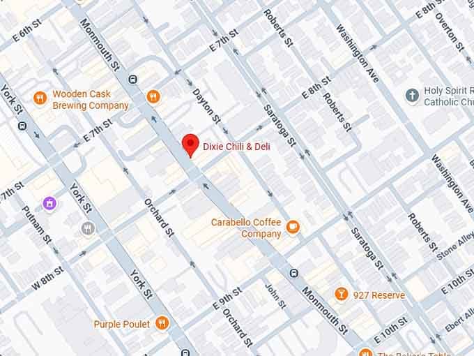16. dixie chili & deli map