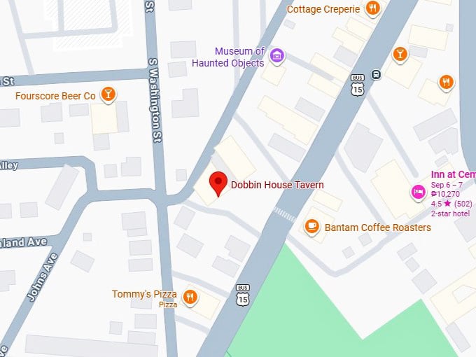 16. dobbin house tavern's map