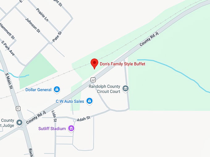 16. don's family style buffet map