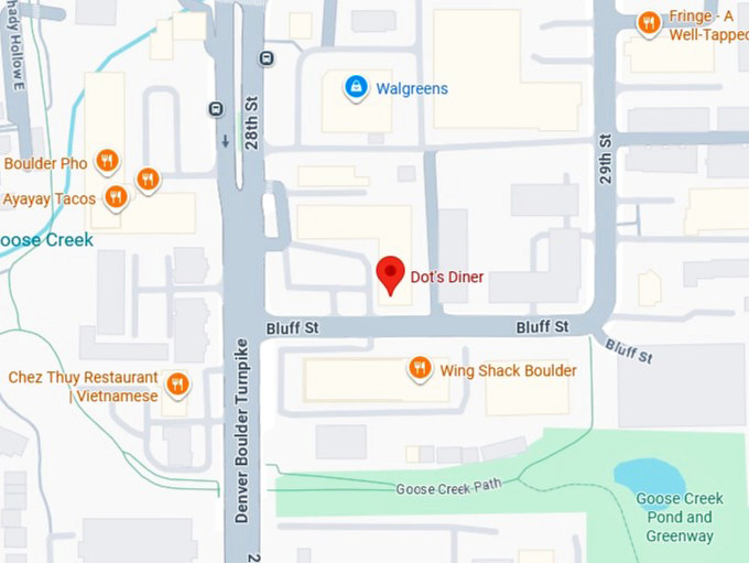16. dot's diner's map