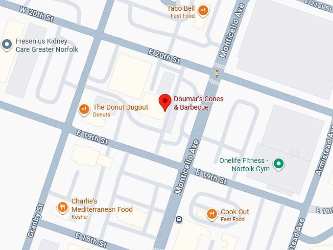 16. doumar's cones & barbecue's map