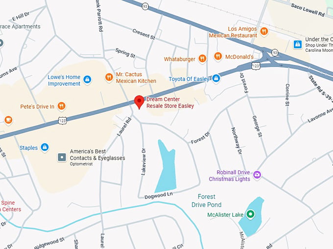 16. dream center resale store easley map