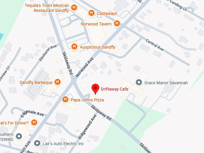 16. driftaway cafe map